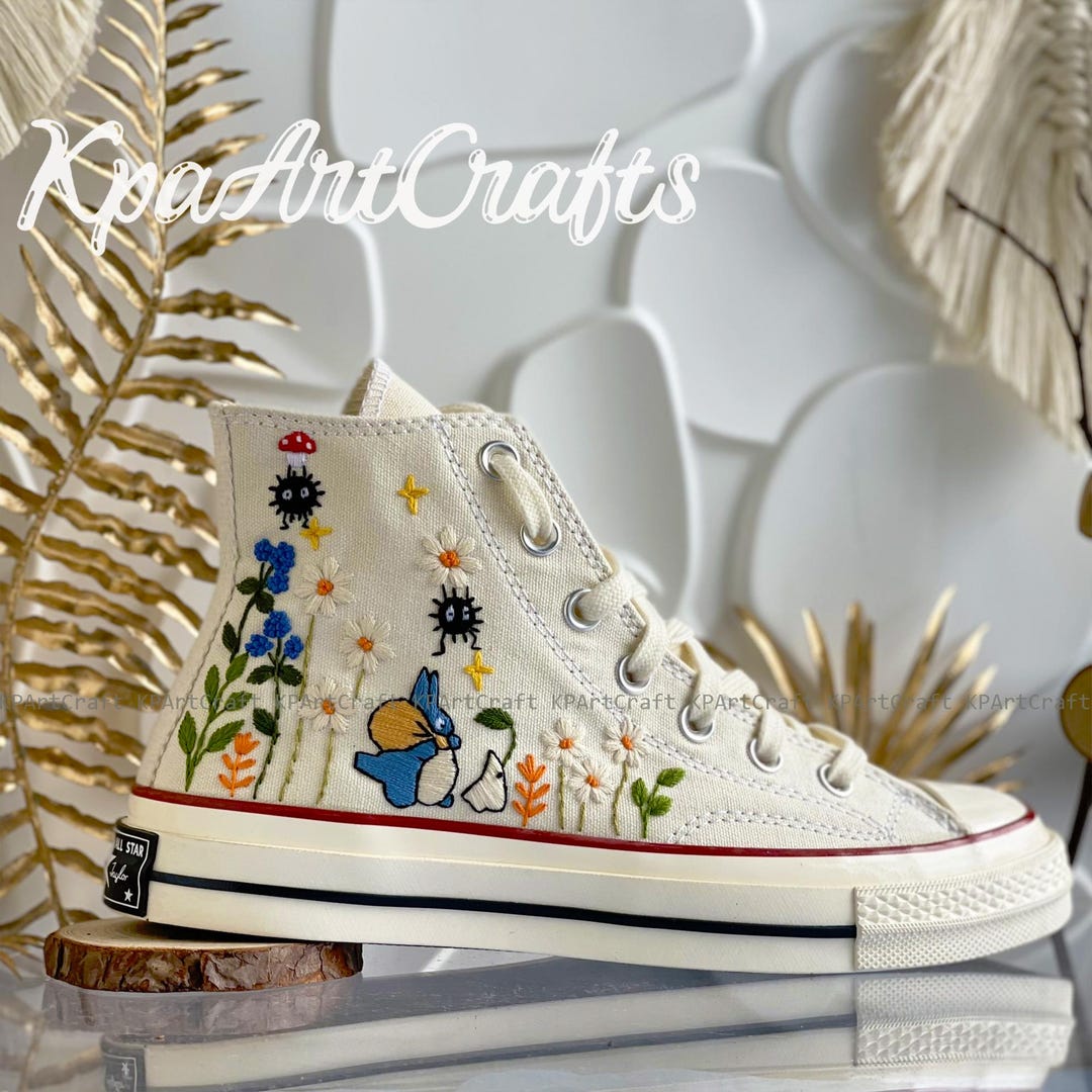 Neighbor Embroidered Converse ,characters Cartoon Embroidered Converse ...