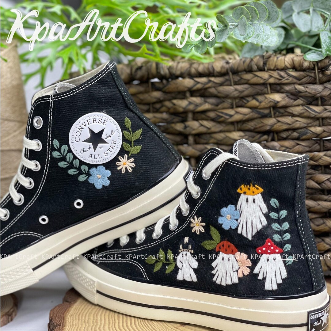Ghost Embroidered Sneakers, Converse Chuck Taylor Embroidered, Ghost ...