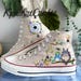 Custom Anime Cartoon Character Embroidered Converse, Anime Fan Custom ...