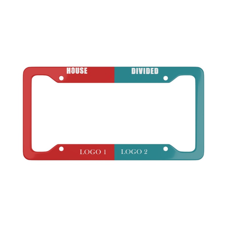 Personalized Team Sports License Plate Holder, Custom House Divided ...