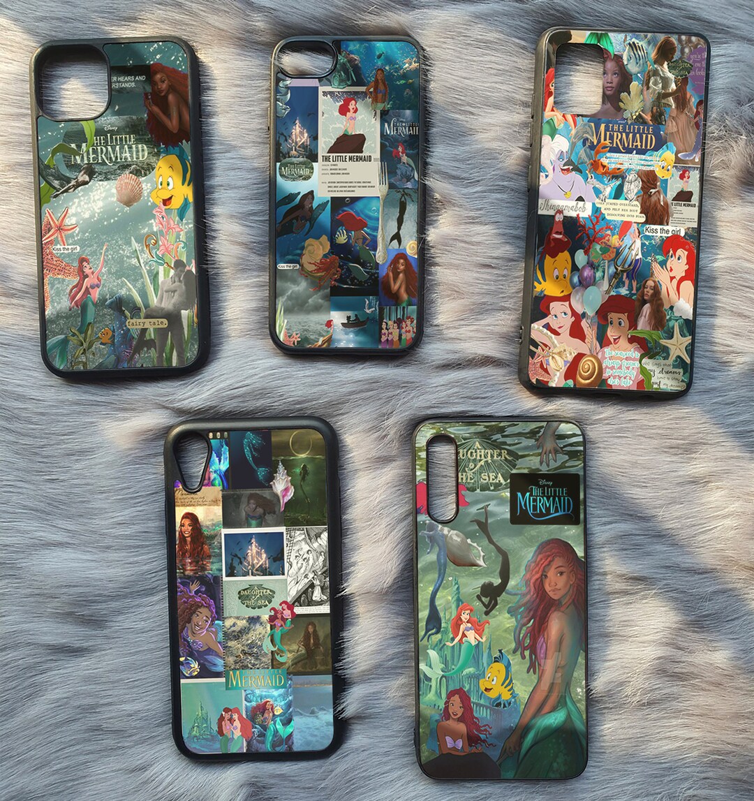 Black Mermaid Ariel Princess Phone Case, Black Magic Girl Case, Little ...