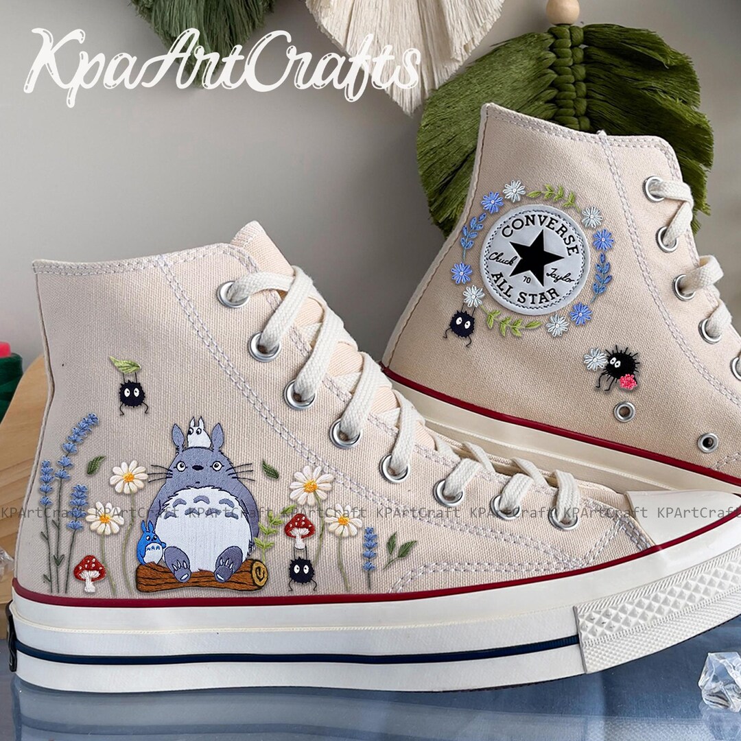 Converse Embroidered Custom Cartoon, Neighbor Embroidered Converse ...