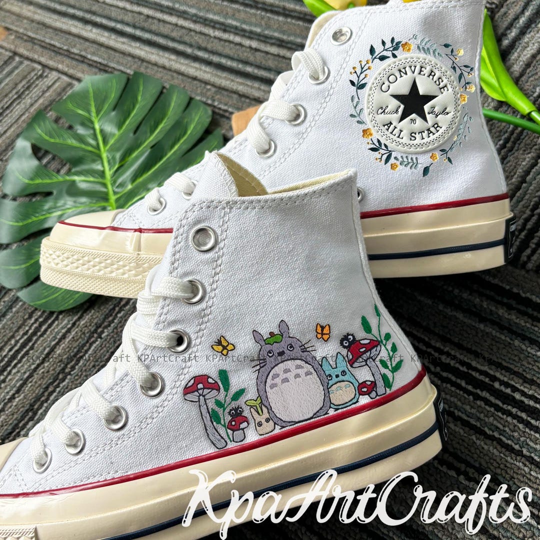 Character Anime, Cartoon Character Embroidered Converse ,neighbor ...