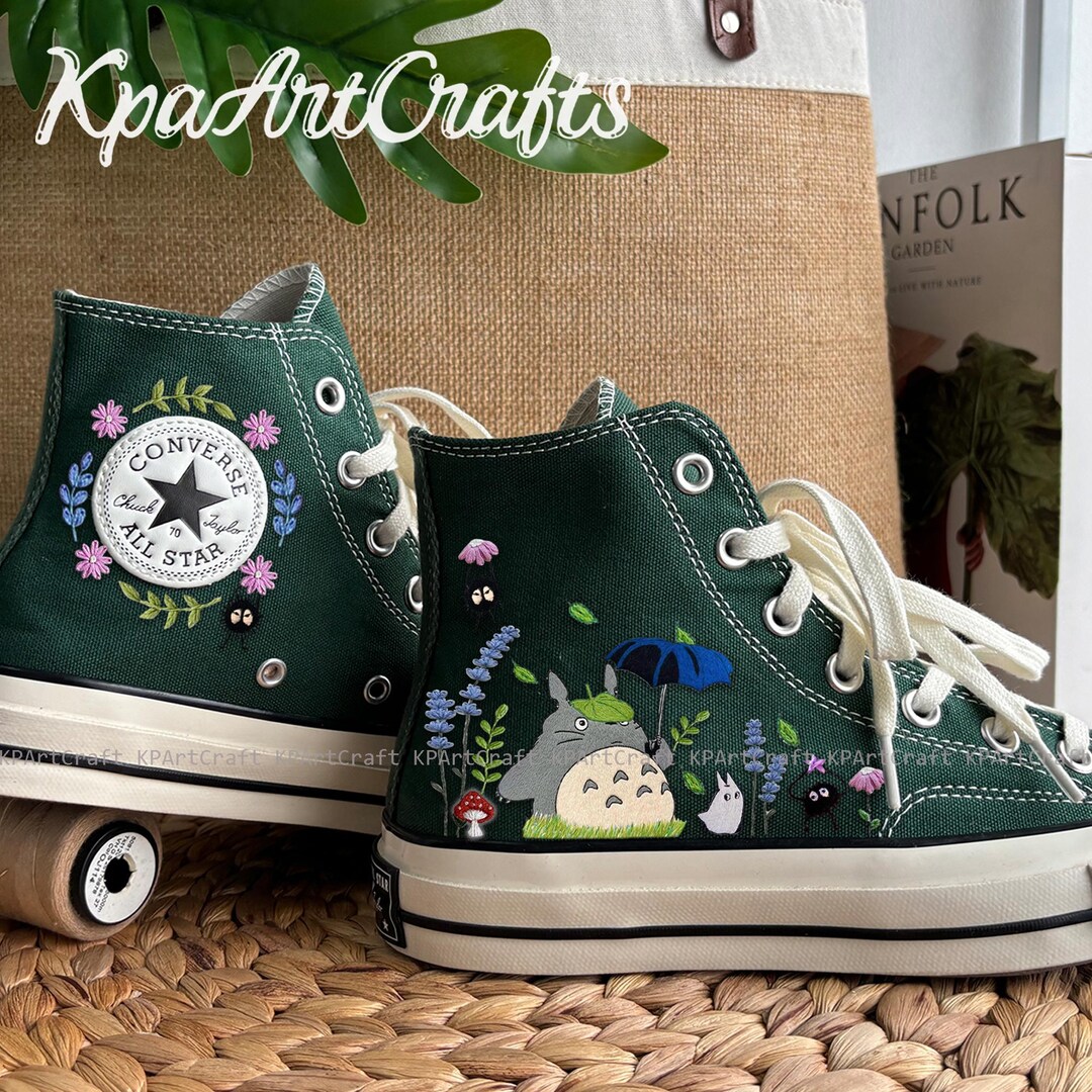 Neighbor Embroidered Converse, Cartoon Character Embroidered Converse ...