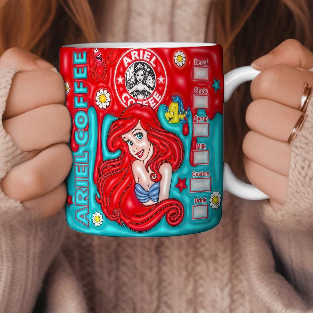 Undersea Beauty 3D Ariel Mug Inflated Ariel Coffee Cup Under - Etsy