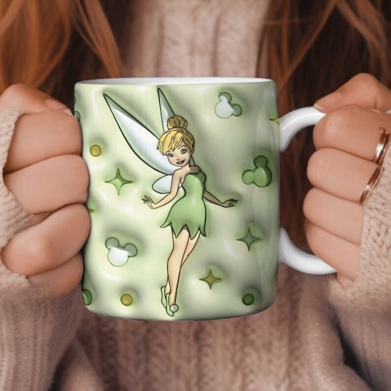 Disney Princess Tinkerbell Mug, Pixie Dust 3D Princess Mug, Fairy Tale ...
