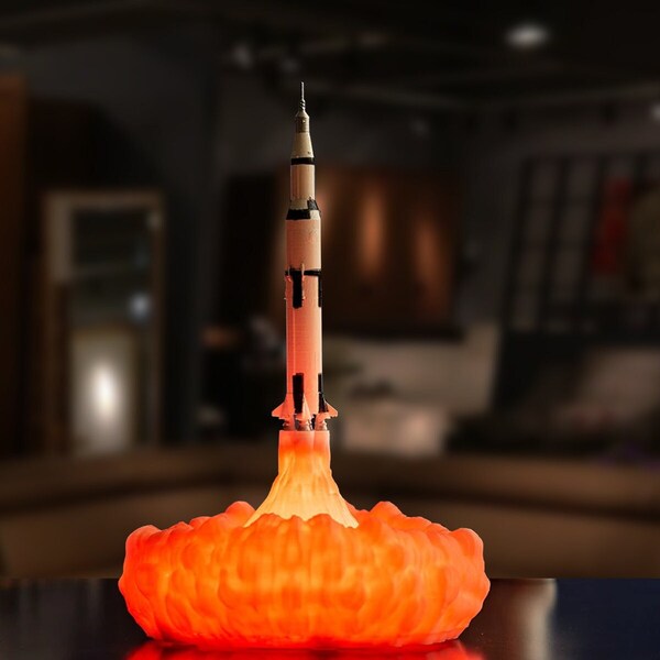 Space Rocket Lamp - Etsy