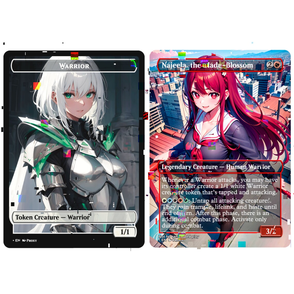 Najeela, the Blade-blossom PROXY Warrior Token set Bundle - Etsy