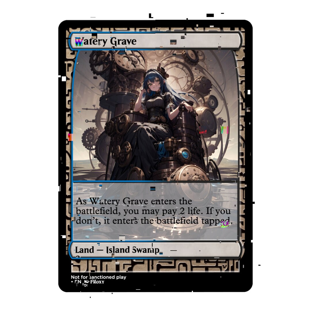 Watery Grave Shock Land PROXY - Etsy