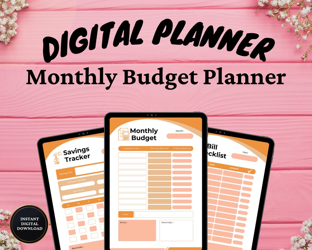 Monthly Budget Planner, Financial Planner, Monthly Expense Tracker ...