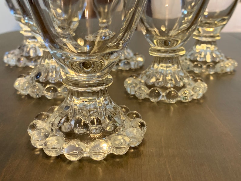 Set of 6 Berwick-boopie-clear by ANCHOR HOCKING Water Goblets Vintage ...