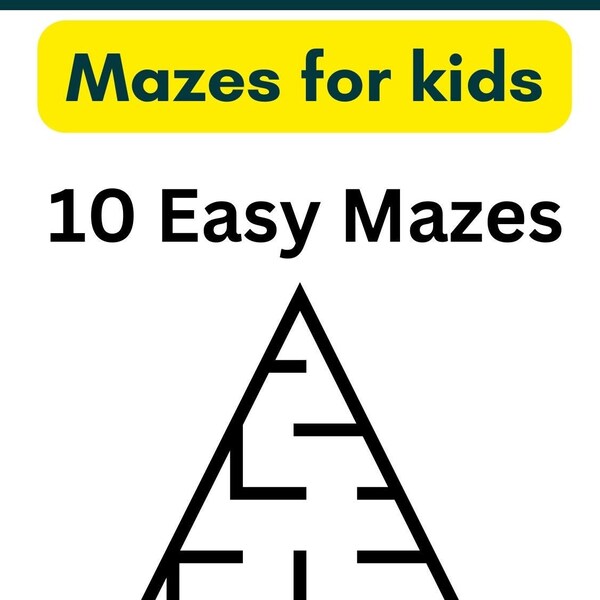 10 Easy Mazes for Kids Digital Download. - Etsy