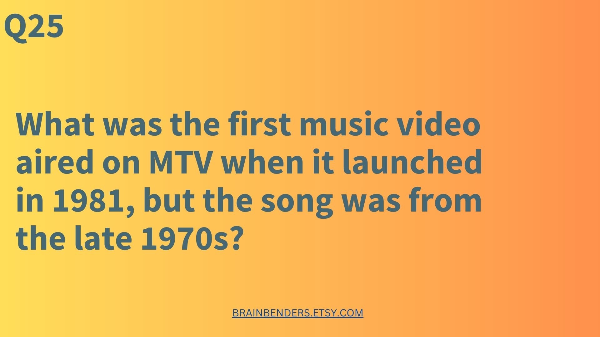 40 Quiz Questions 70s Music Trivia Challenge - Etsy