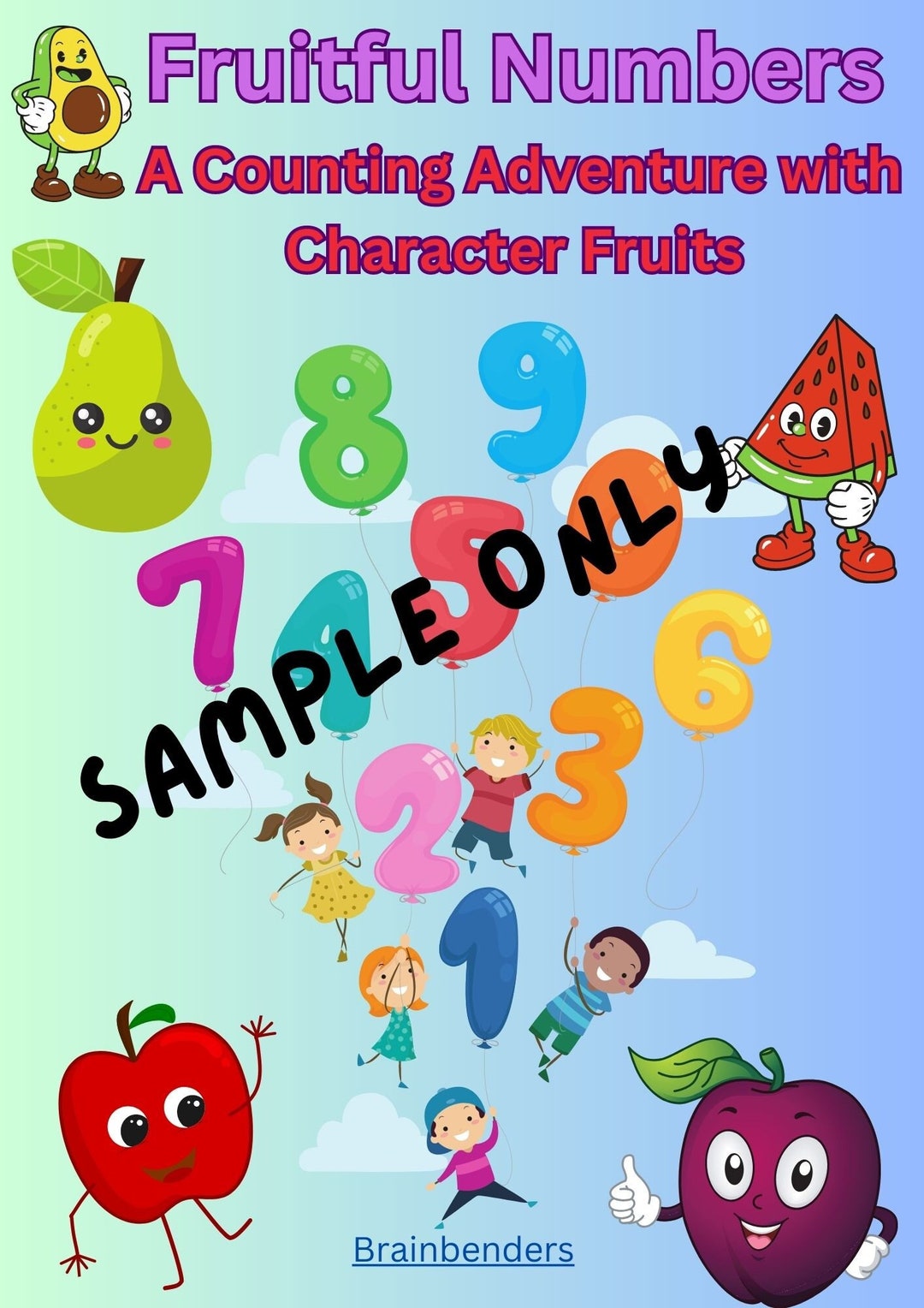 Numbers and Fruits - Colouring -counting Learning - Etsy