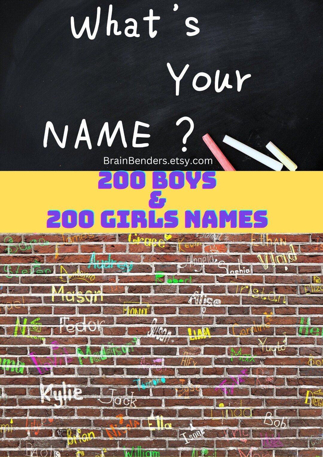 200 Boy Names and 200 Enchanting Girl Names - Etsy
