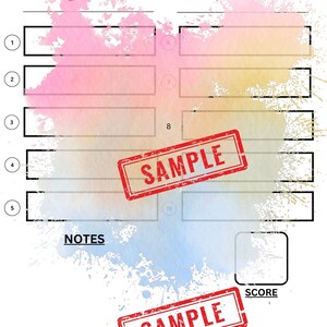 Answer Sheets Blank 10 (space 4 Logo) Plus 10 B & W Ink Saving Answer ...