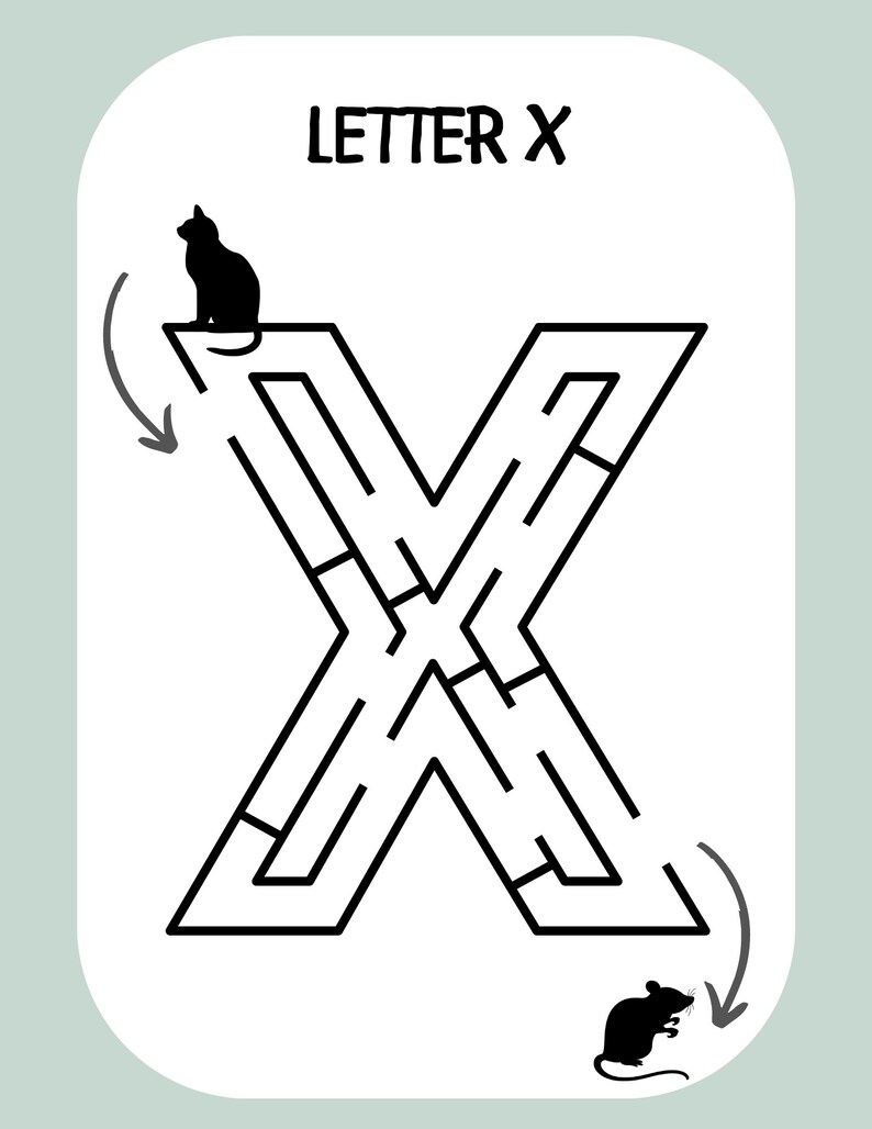 Mazes 26 - Cat Catches the Elusive Mouse - Etsy