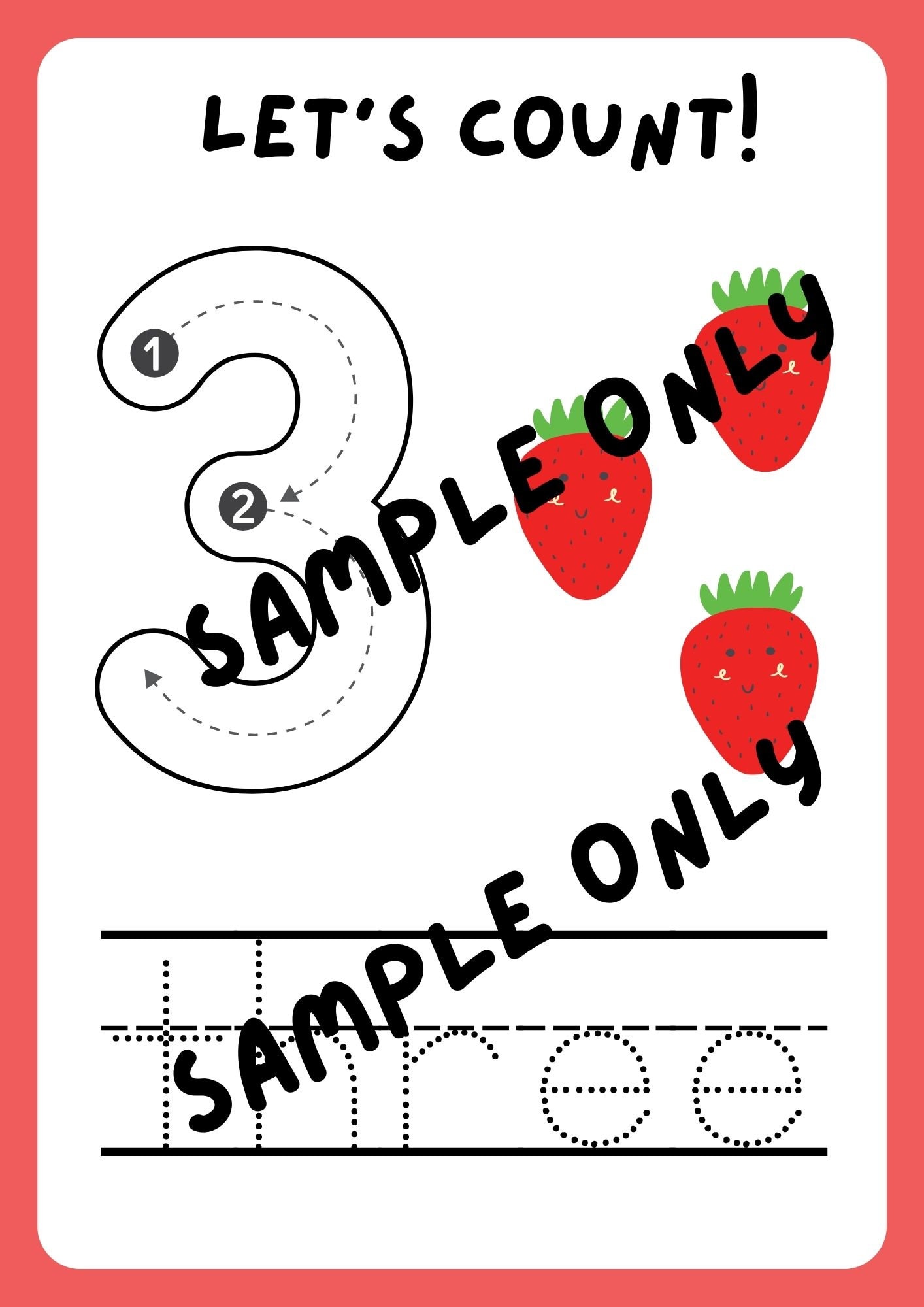 Numbers and Fruits Colouring counting Learning - Etsy