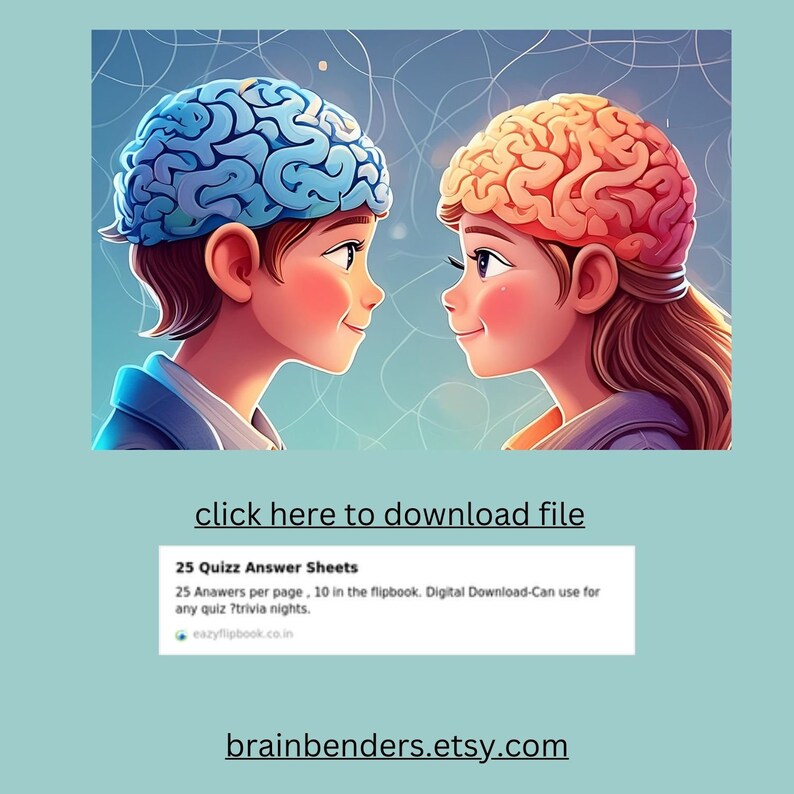 Trivia or Quiz Answer Sheets - Digital Download (PDF) - Etsy