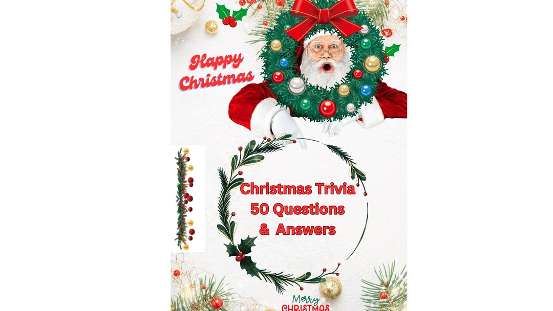 Christmas Trivia Fun-50 Q&A- Family Fun - Etsy