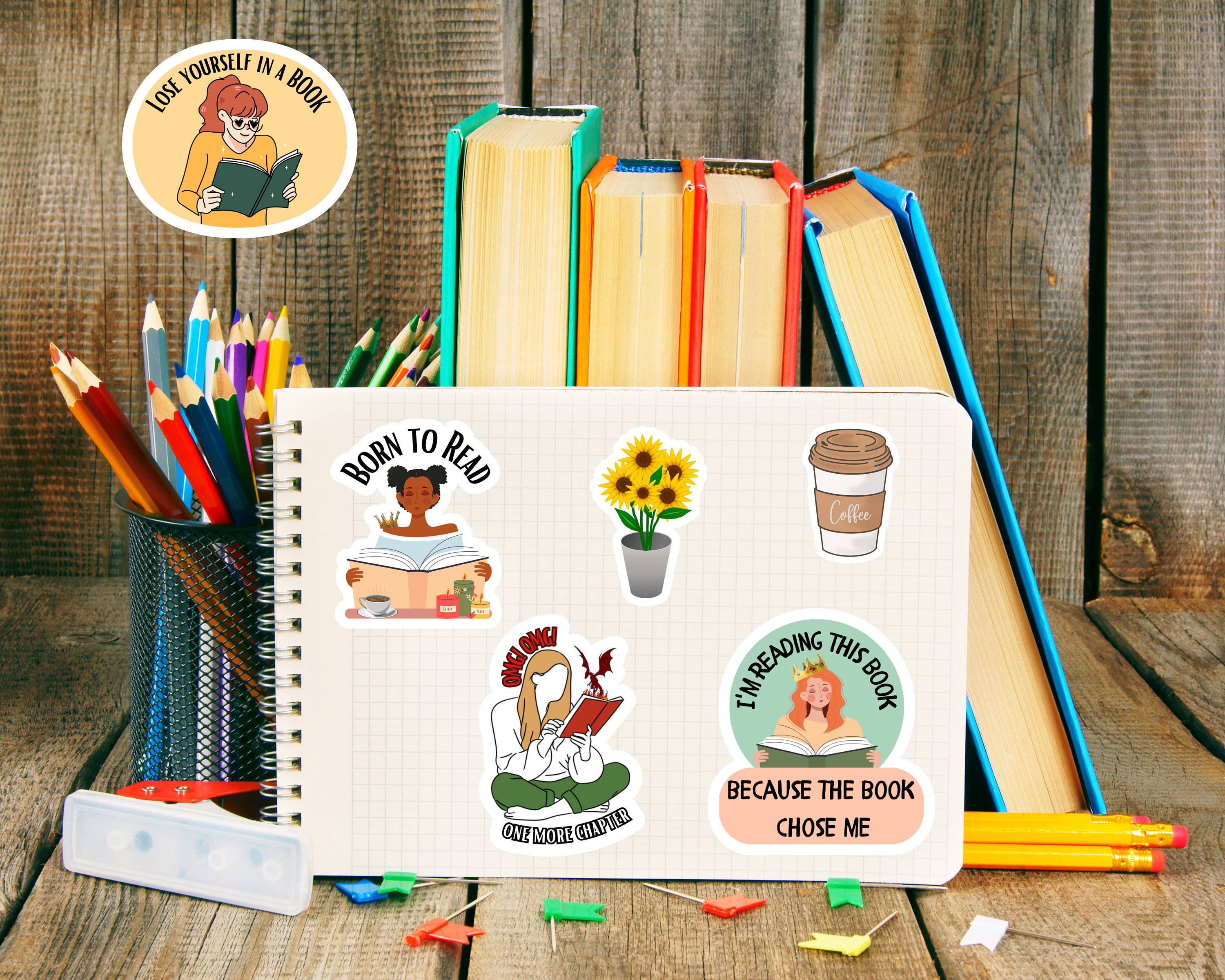Printable Book Lover Stickers Book Stickers for Journal Stickers for ...