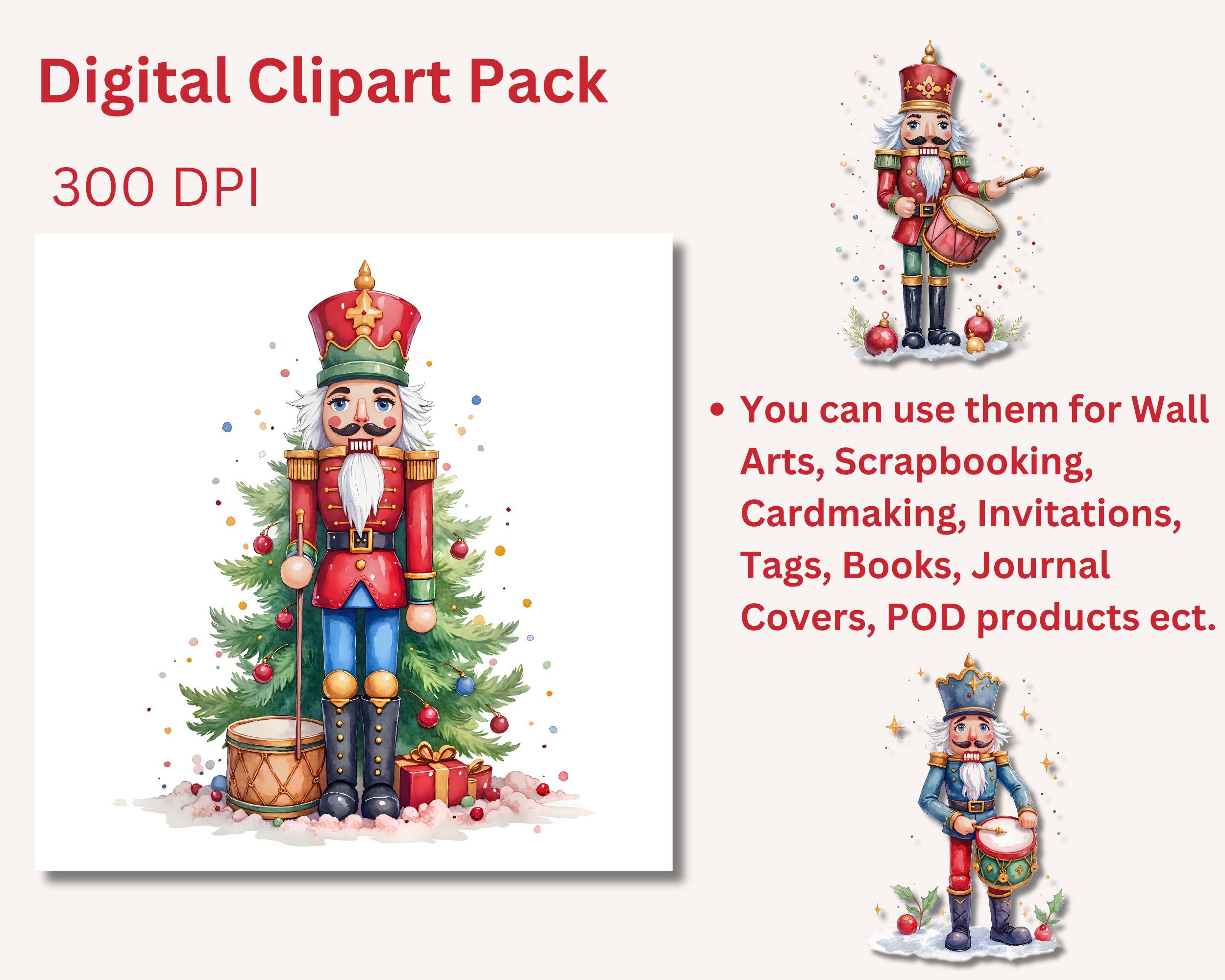 16 Christmas Nutcracker Clipart PNG Bundle Watercolor Nutcracker PNG ...