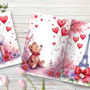 Valentine Junk Journal Printable Kit Collage Valentine's Day Digital ...