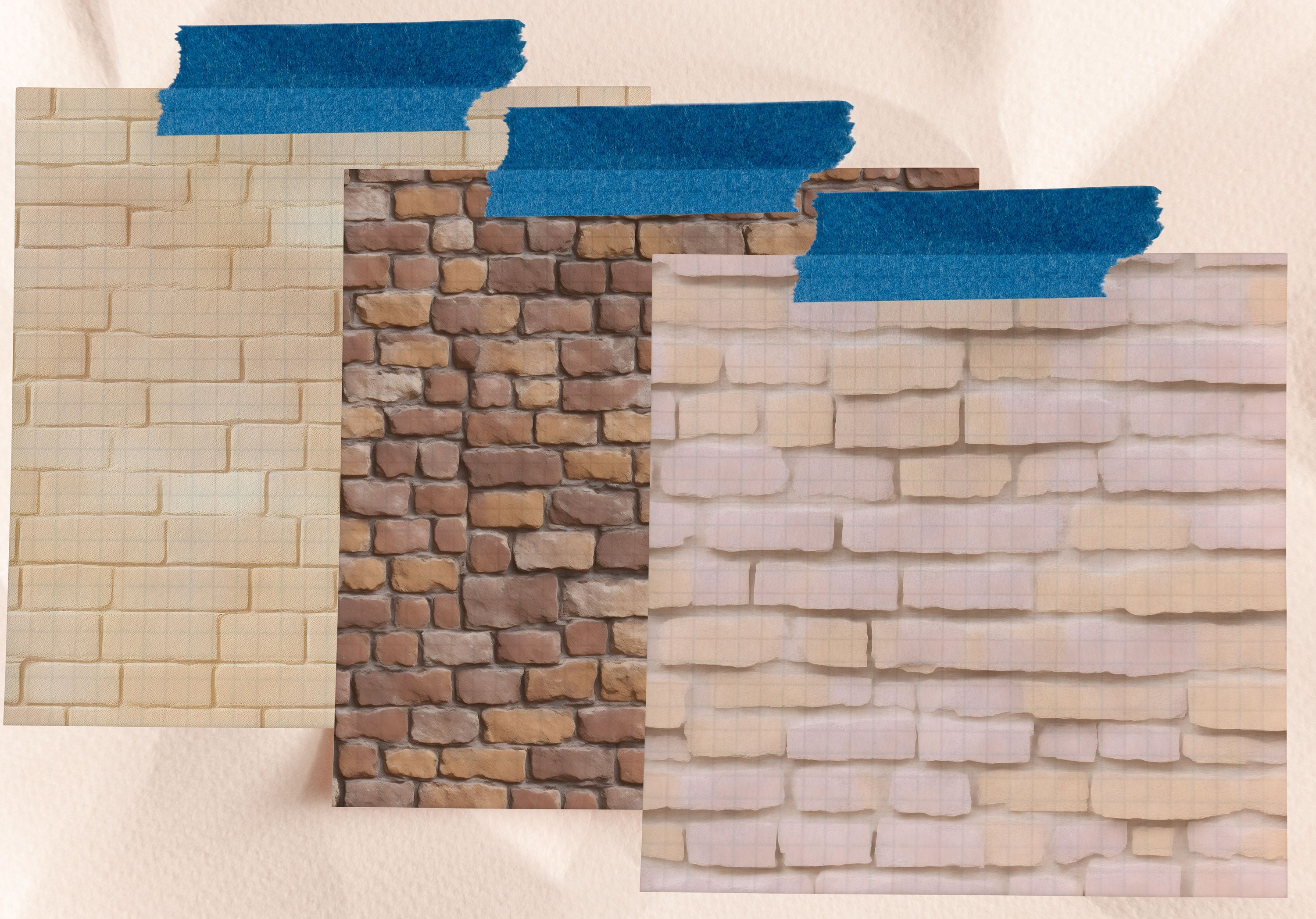 16 Red Brick Wall Printable Background Digital Papers Pack Red and ...