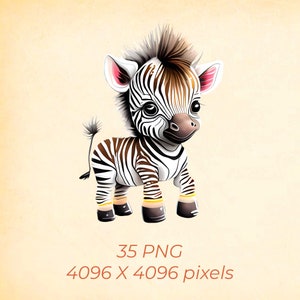 Safari Animals Clipart Watercolor Safari Family PNG Safari Baby Animals ...