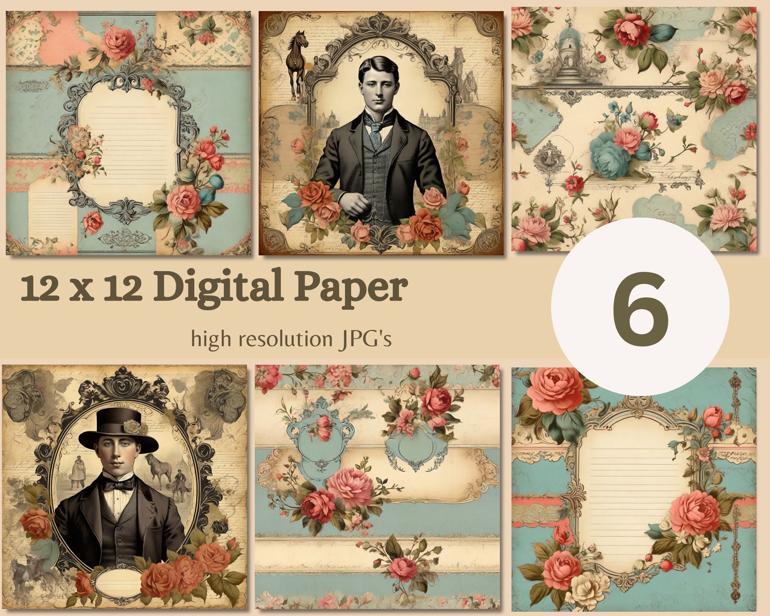 Victorian Scrapbook Pages Vintage Victorian Ladies Junk Journal Pages ...