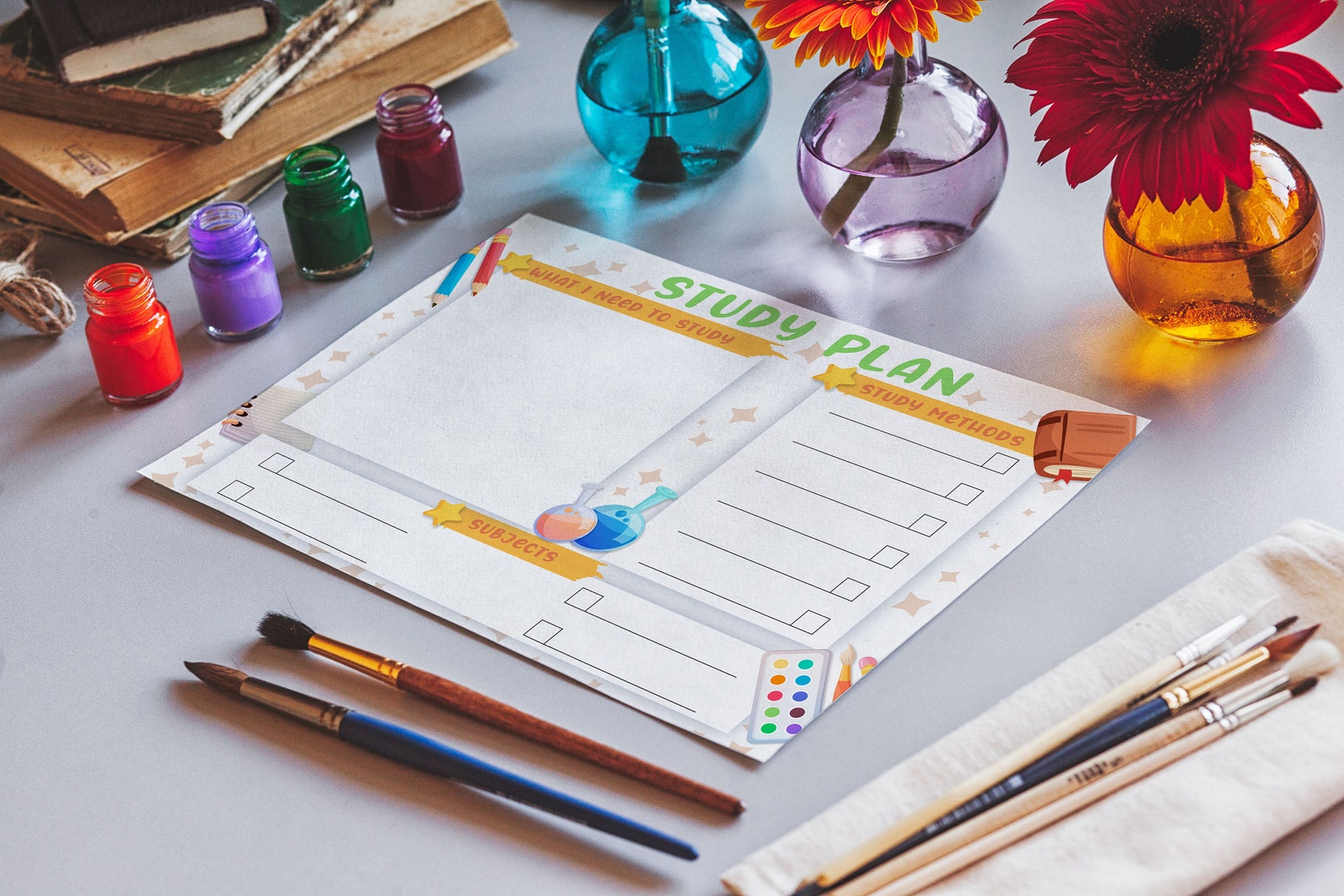 School Timetable and Study Plans Printable Kids Horizontal School ...