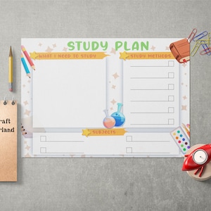 School Timetable and Study Plans Printable Kids Horizontal School ...