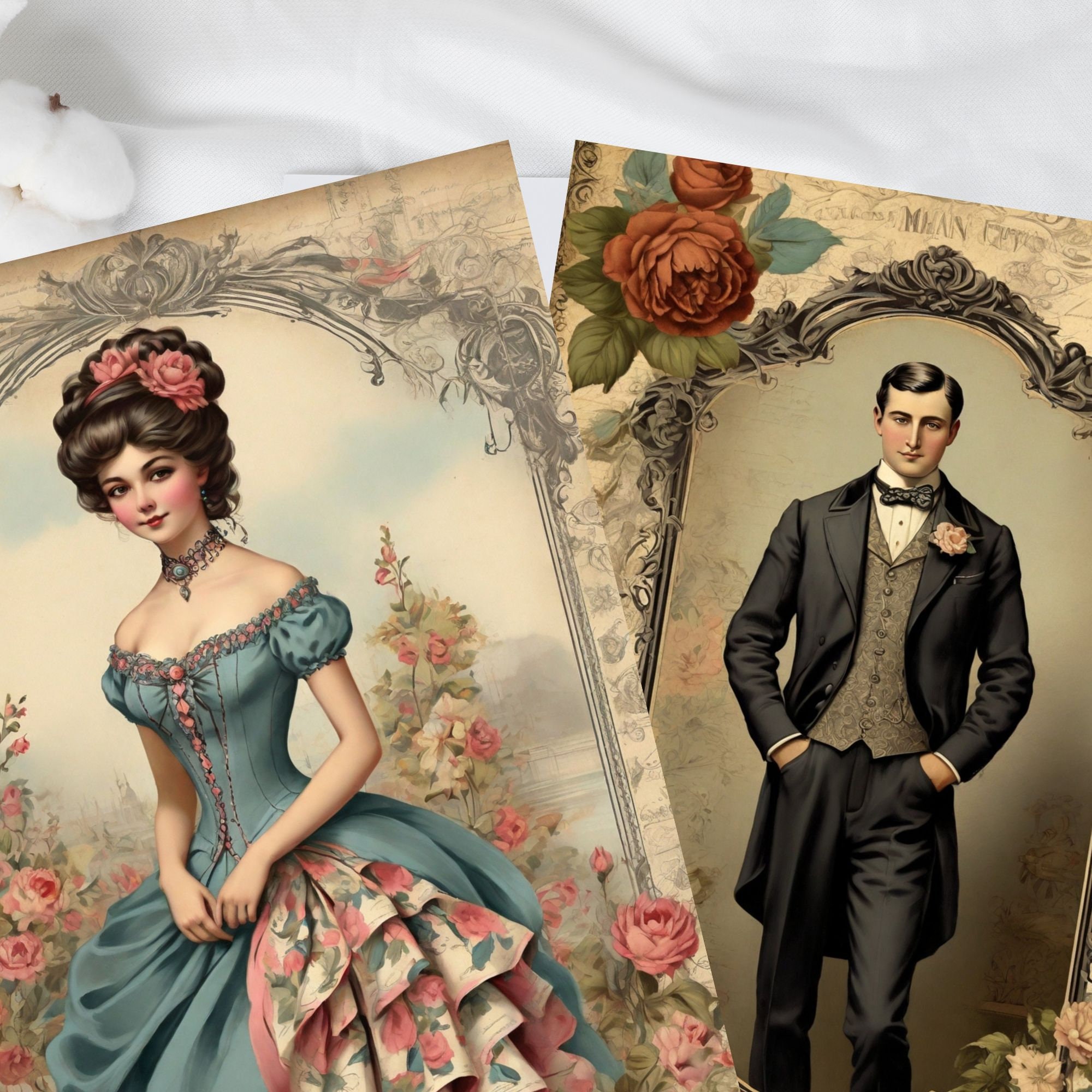 Victorian Scrapbook Pages Vintage Victorian Ladies Junk Journal Pages ...