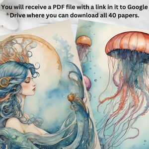 Under the Sea Digital Junk Journal Kit Vintage Nautical Scrapbook ...