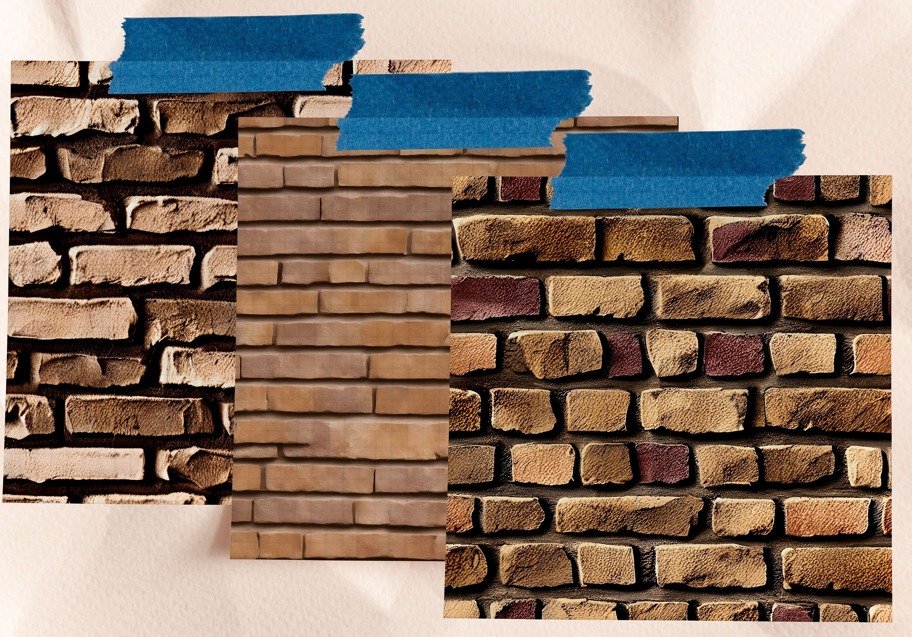 16 Red Brick Wall Printable Background Digital Papers Pack Red and ...