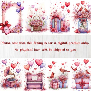 Valentine Junk Journal Printable Kit Collage Valentine's Day Digital ...