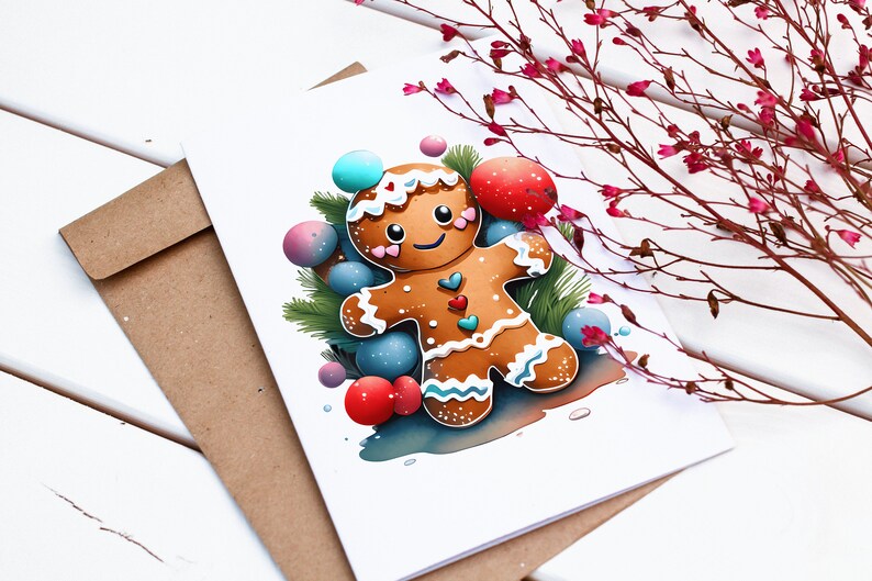 Christmas Watercolour Clipart Bundle Gingerbread Png Cookies Snowman ...