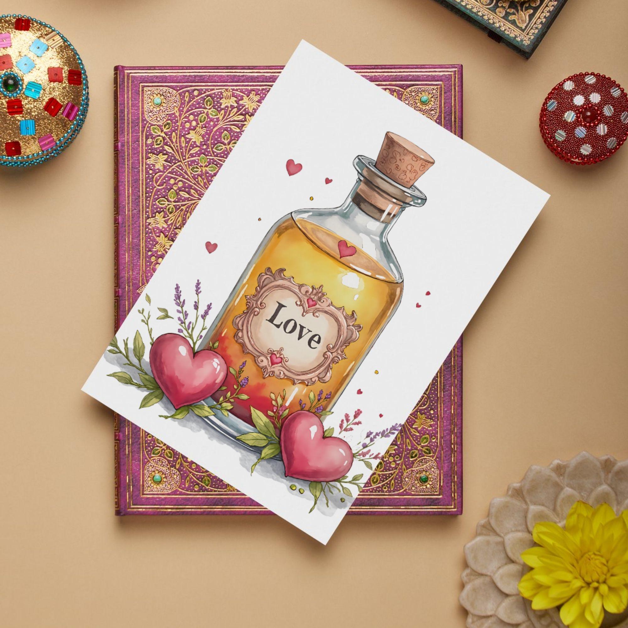 Love Potion Bottle PNG Valentines Day Clipart Bundle Valentine ...
