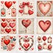 Valentine's Day Digital Paper Pack Heart Scrapbook Paper Vintage Love ...
