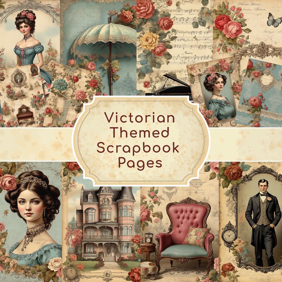 Victorian Scrapbook Pages Vintage Victorian Ladies Junk Journal Pages ...