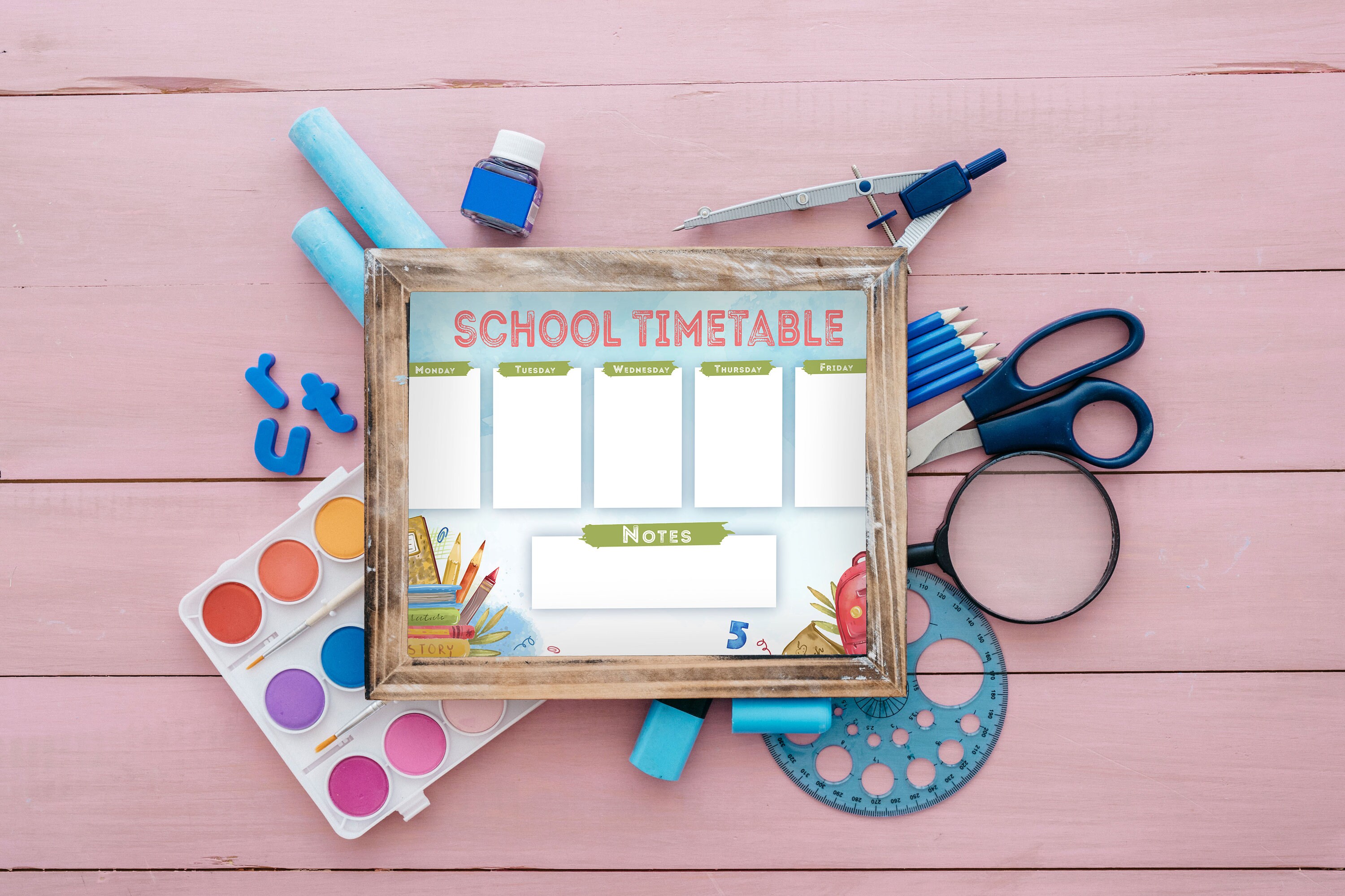Printable School Timetable and Study Plans Kids School Planner - Etsy
