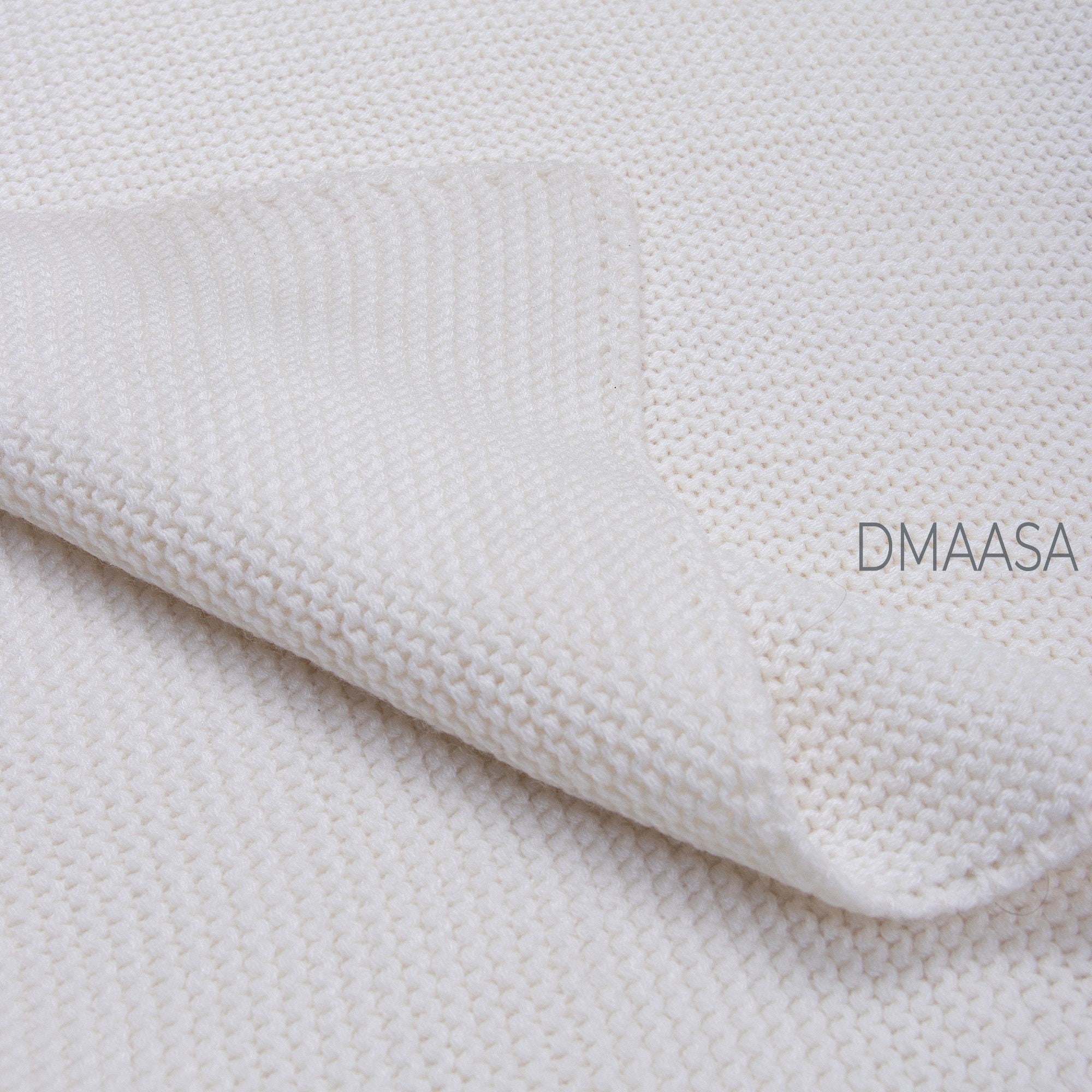 White Soft Cotton Throw Blanket, Handwoven Solid Throw Blanket, Cotton ...