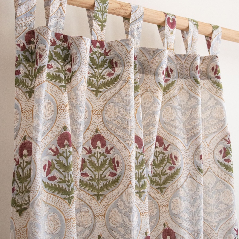 Block Print Curtains - Etsy