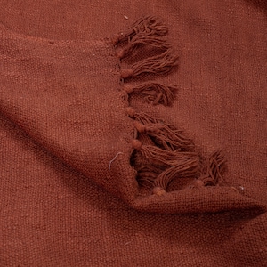 Rust Brown Mud Cloth Solid Throw Blanket, Boho Throw Blanket Organic ...