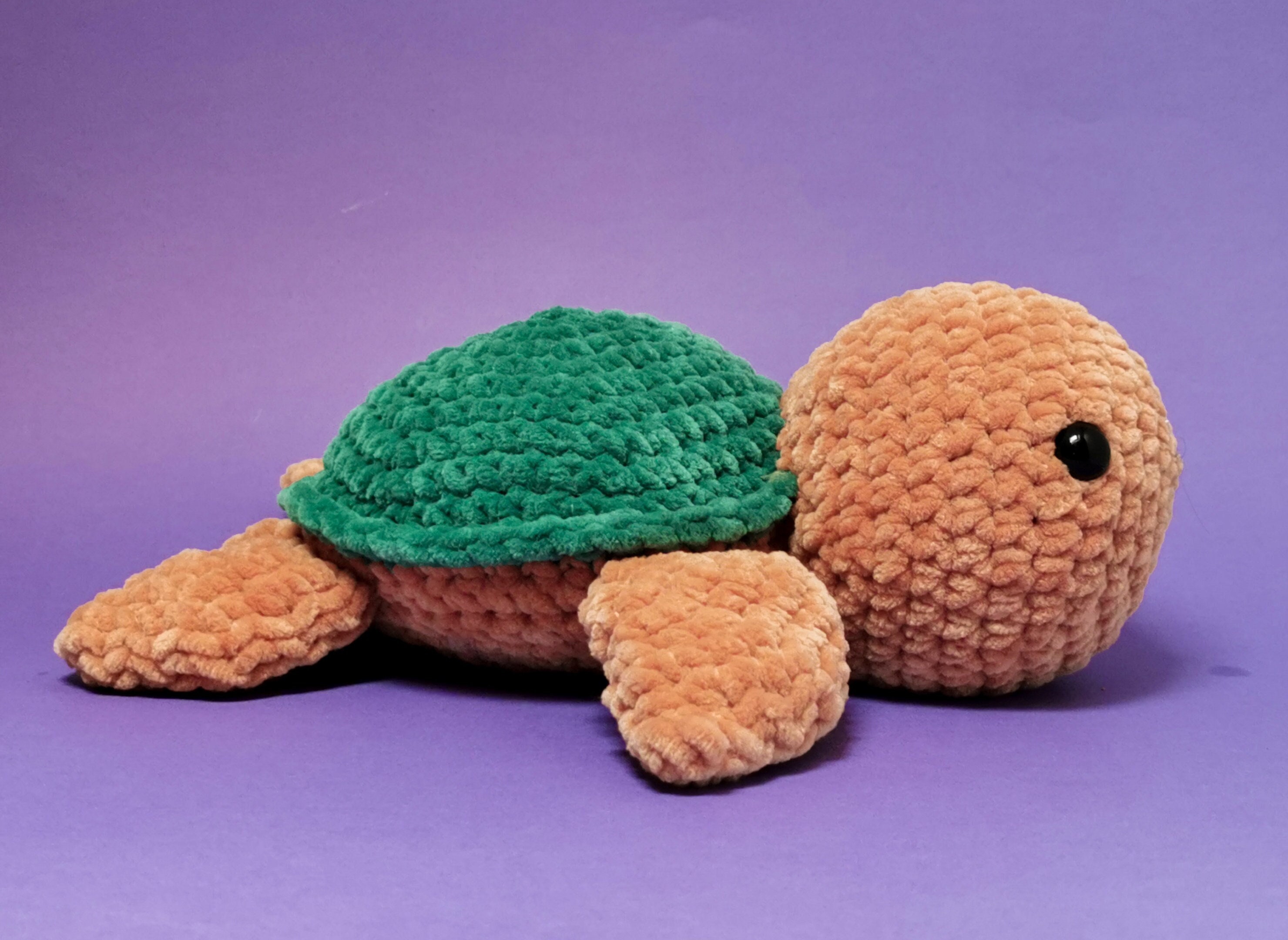 Large Turtle Plushie Handmade Turtle Stuffed Animal Amigurumi Turtle ...