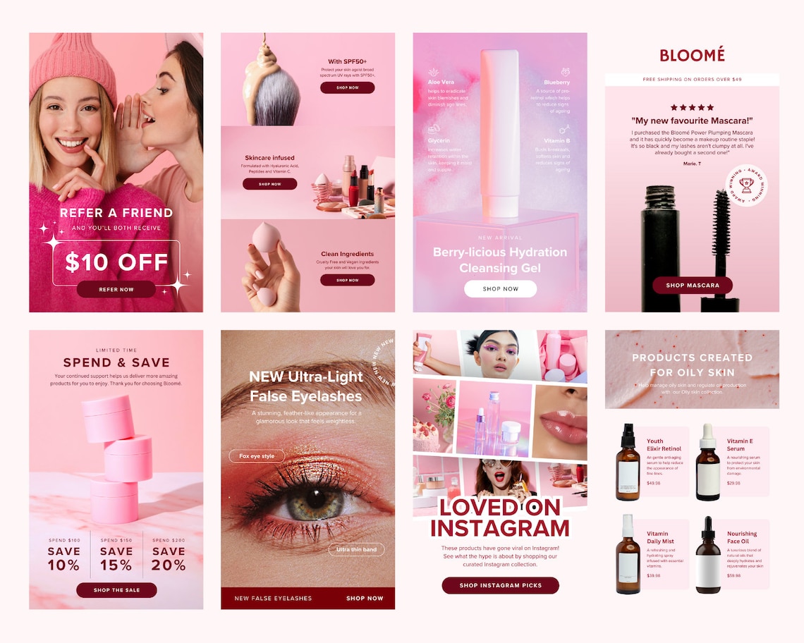 25 Pink Email Templates, Email Marketing Template, Email Newsletter ...