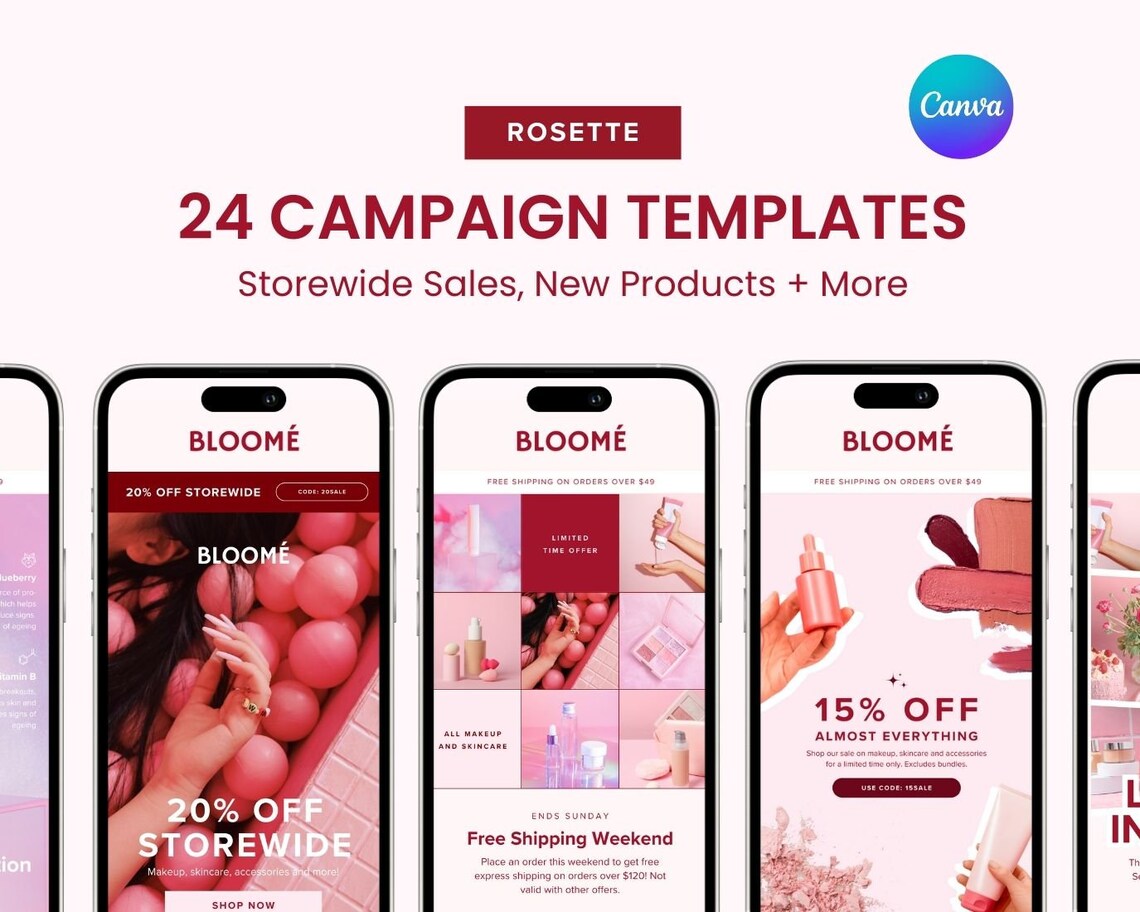 25 Pink Email Templates, Email Marketing Template, Email Newsletter ...