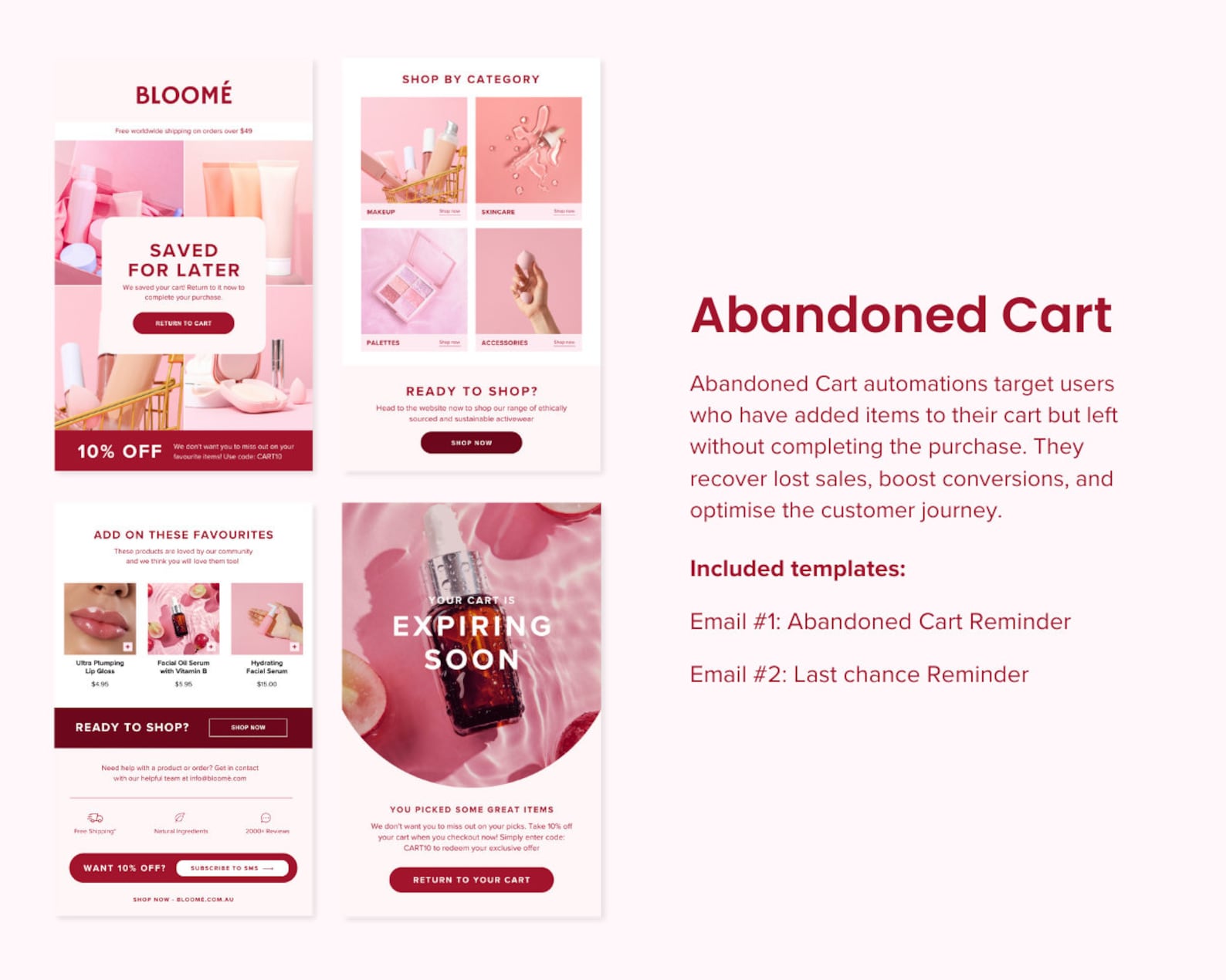 Pink Email Templates, Editable Email Automations, Mailchimp Email ...