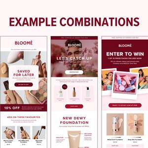 Pink Email Templates Editable Email Automations Mailchimp - Etsy
