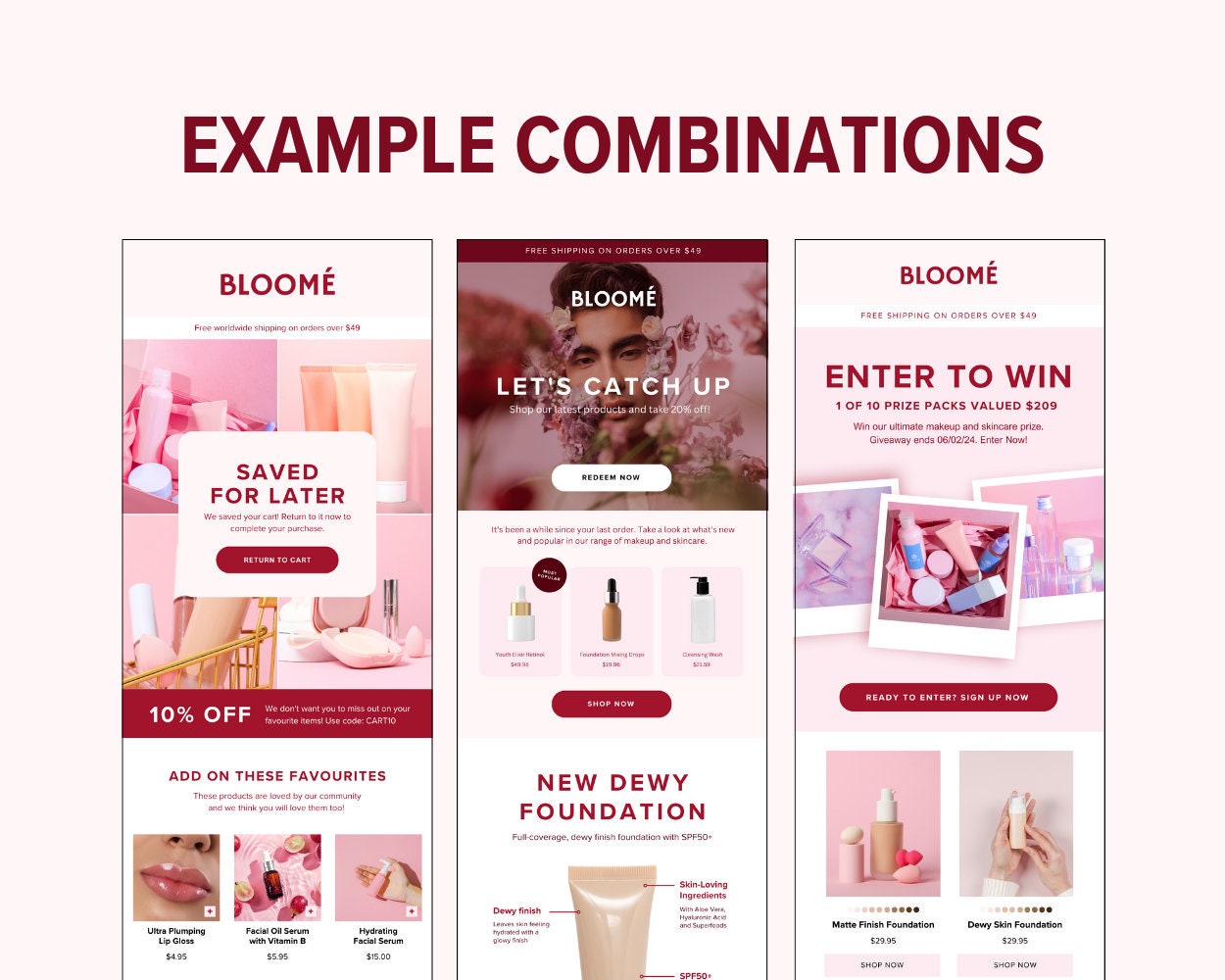 50 Pink Email Templates, Flow Email Template, Mailchimp Email Template ...